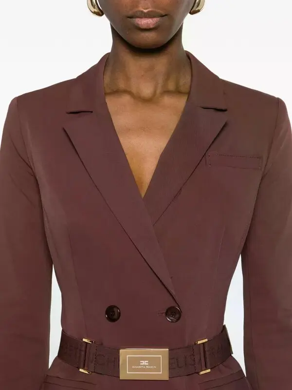 Elisabetta Franchi Button Belted Dress