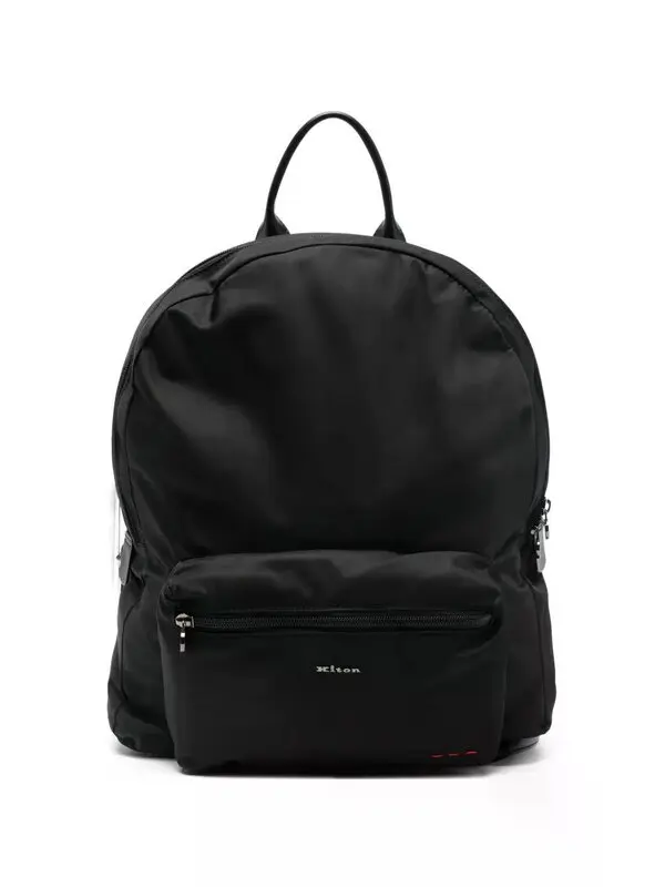 Kiton Logo Detail Backpack - Black