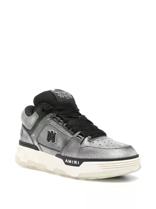 Amiri Pebbled Low-top Trainers - Silver