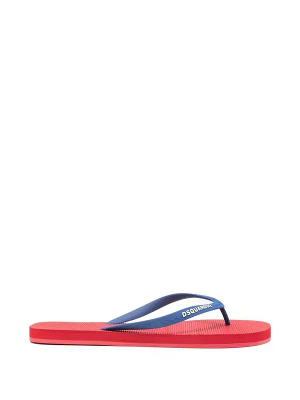 Dsquared2 Logo Embossed Flip-flops - Red