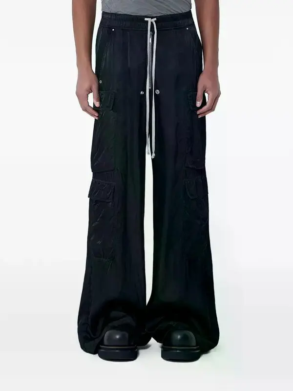 Rick Owens Drawstring Cargo Trousers - Black