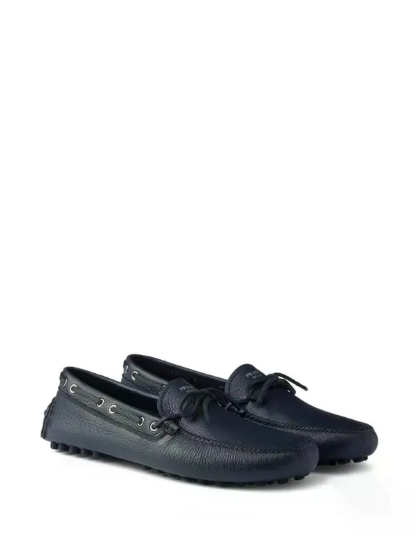 Prada Leather Driving Shoes - Blue