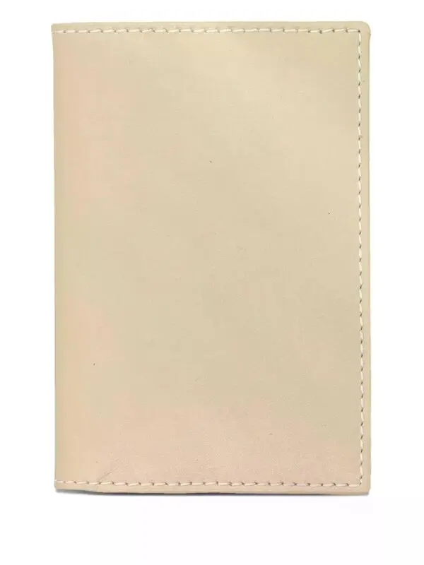 Comme Des Garçons Logo-embossed Leather Wallet - Neutrals