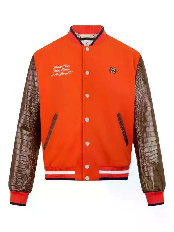 Philipp Plein Logo-detail Bomber Jacket - Orange