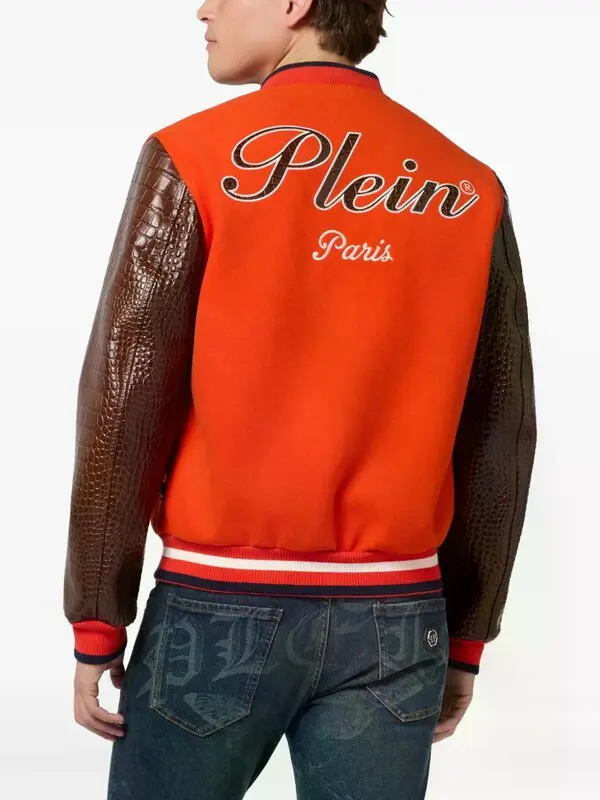 Philipp Plein Logo-detail Bomber Jacket - Orange