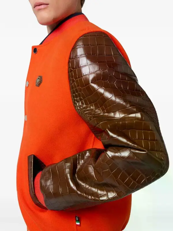 Philipp Plein Logo-detail Bomber Jacket - Orange