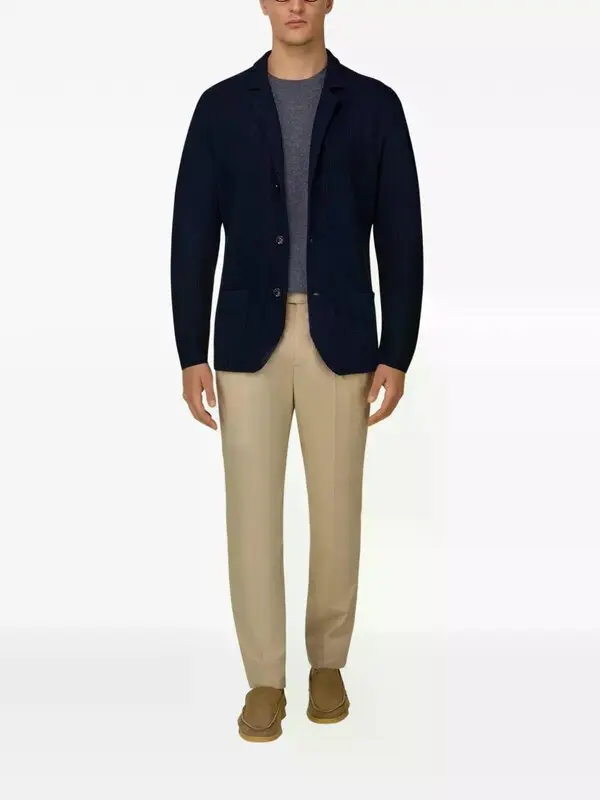 Boggi Milano Single-breasted Knitted Jacket
