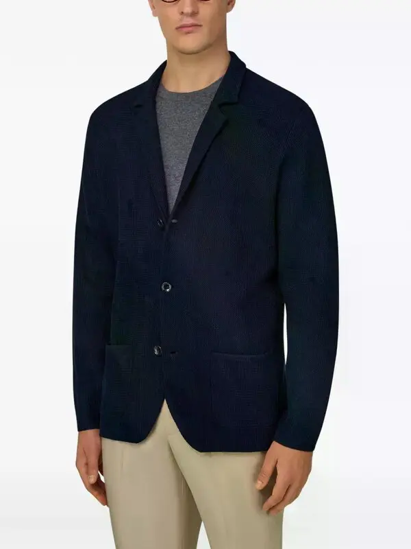 Boggi Milano Single-breasted Knitted Jacket