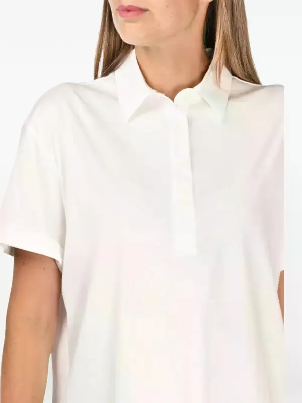 GRAN SASSO Buttoned Cotton Polo Top
