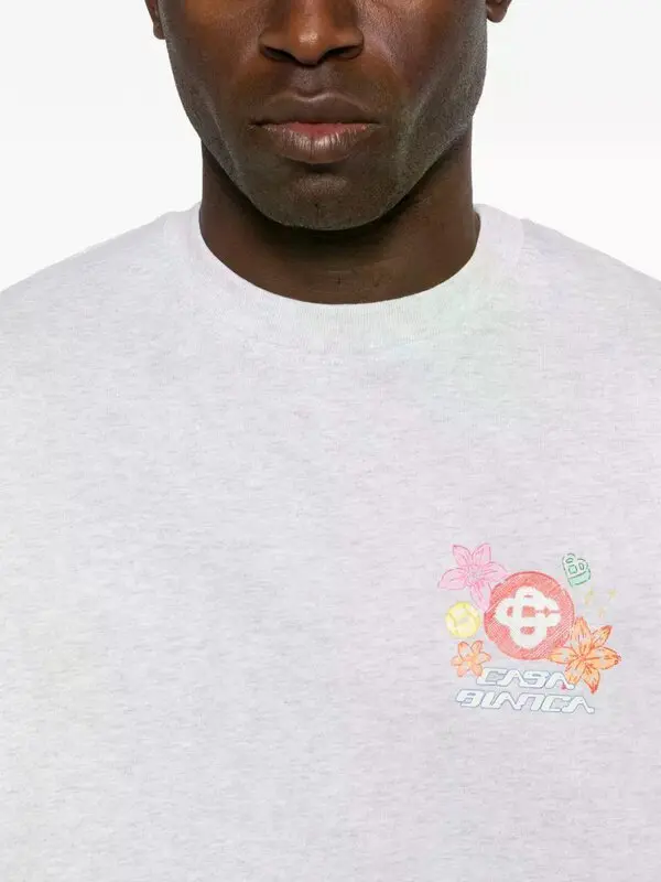 Casablanca Logo-print T-shirt - Grey