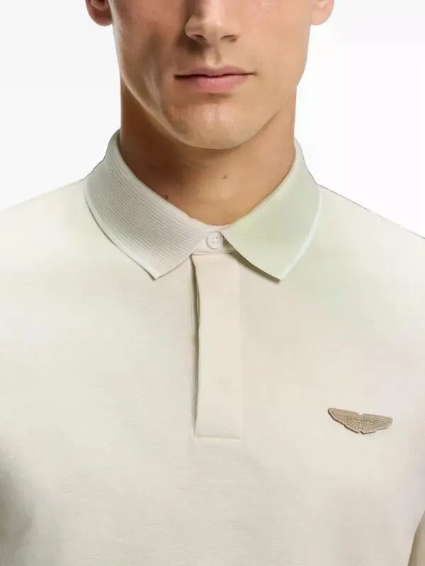 BOSS X Aston Martin Polo Shirt In Wool-cotton Piqu - Neutrals
