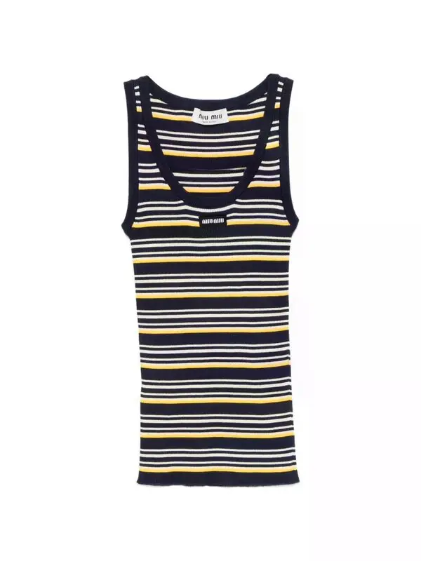 Miu Miu Striped Tank Top - Blue