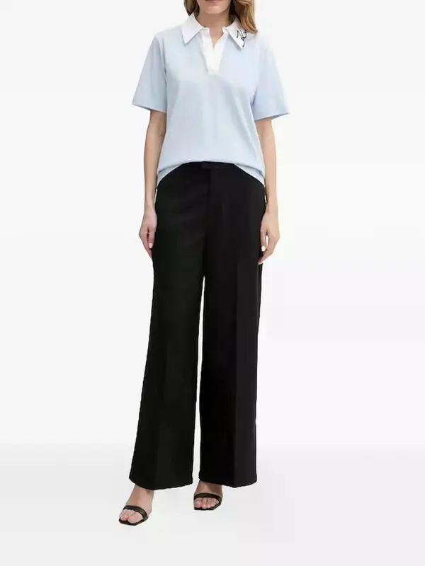 Karl Lagerfeld Signature-detail Cotton Polo Shirt