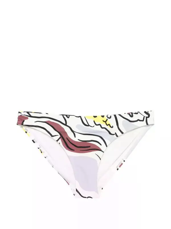 Tory Burch Printed Bikini Bottom - White