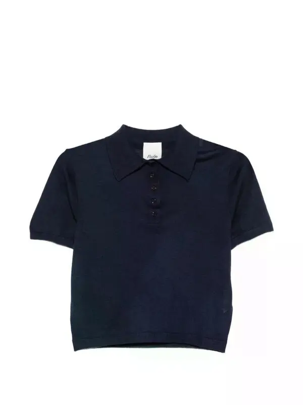 ALLUDE Buttoned Polo Top