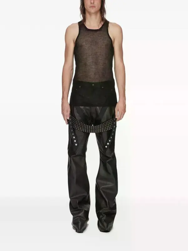 Rick Owens Ribbed Knit Sleeveless Top - Black