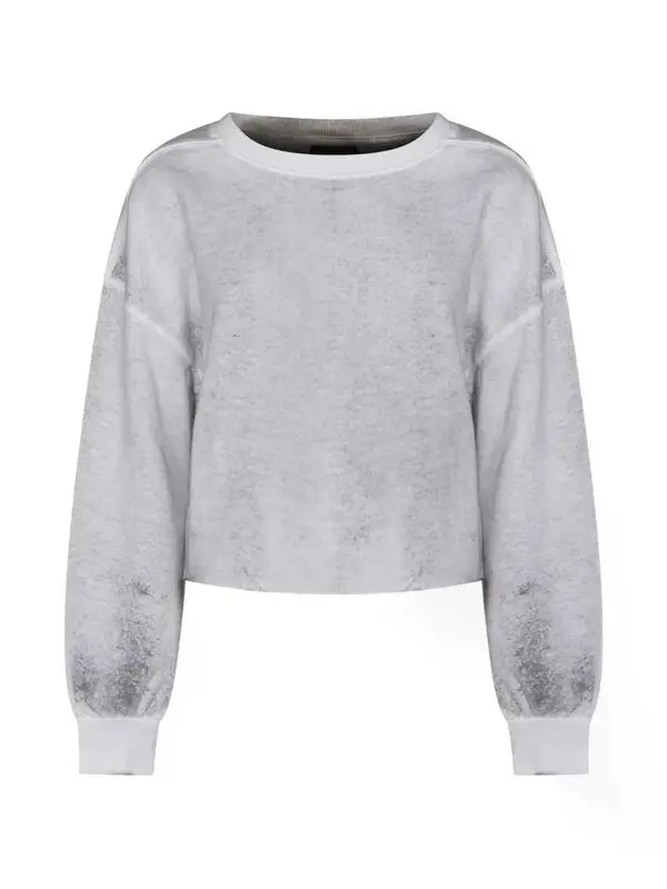 THOM KROM Long-sleeve Cropped Sweatshirt - Grey