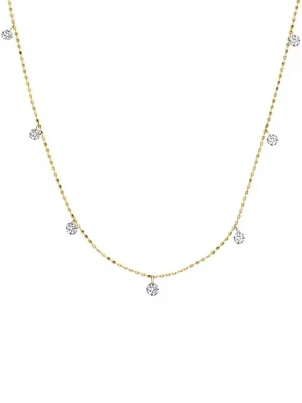 GRAZIELA 18k Yellow Diamond Necklace - Gold