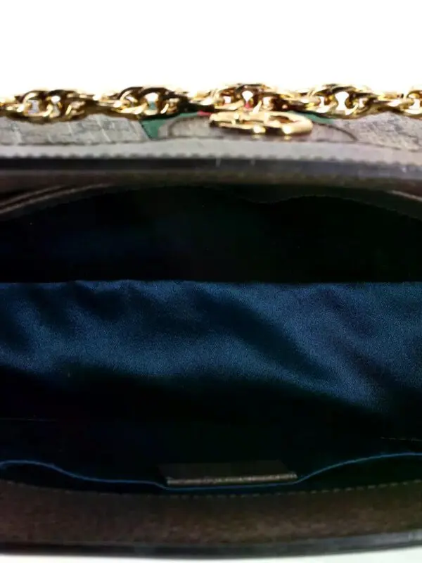 Gucci Ophidia Chain Shoulder Bag Gg Coated Canvas Small - Brown