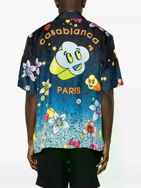 Casablanca Floral-print Shirt - Black