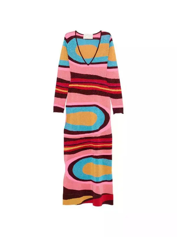 CIRCUS HOTEL Abstract-patterned Maxi Dress