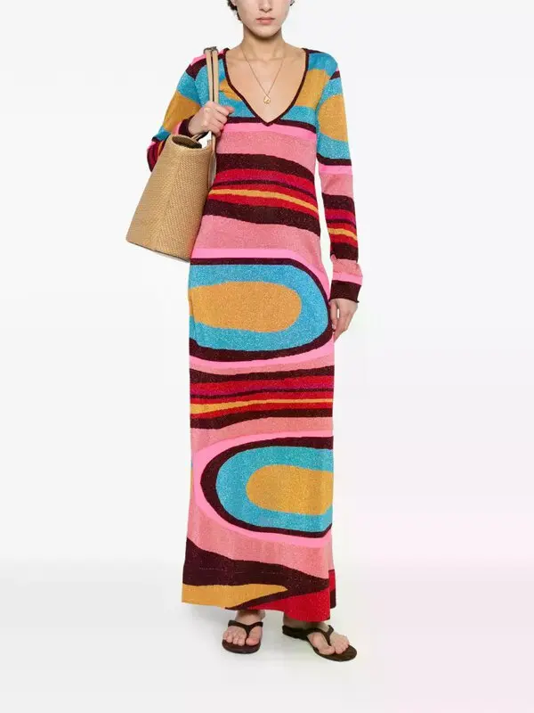 CIRCUS HOTEL Abstract-patterned Maxi Dress