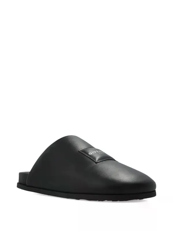 Givenchy Leather Slides - Black