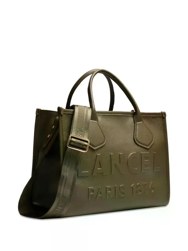 LANCEL Jour Zipped Leather Tote Bag - Green