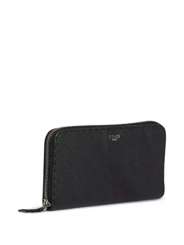 Fendi Zip-up Leather Wallet