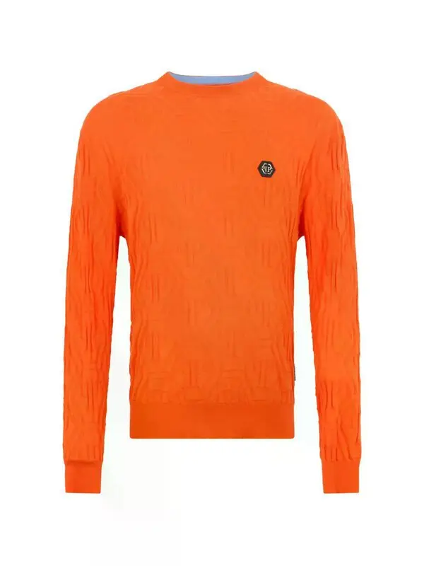Philipp Plein Jacquard Monogram Knitwear - Orange