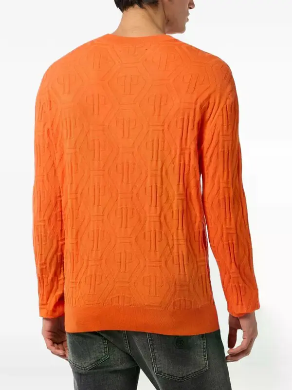 Philipp Plein Jacquard Monogram Knitwear - Orange