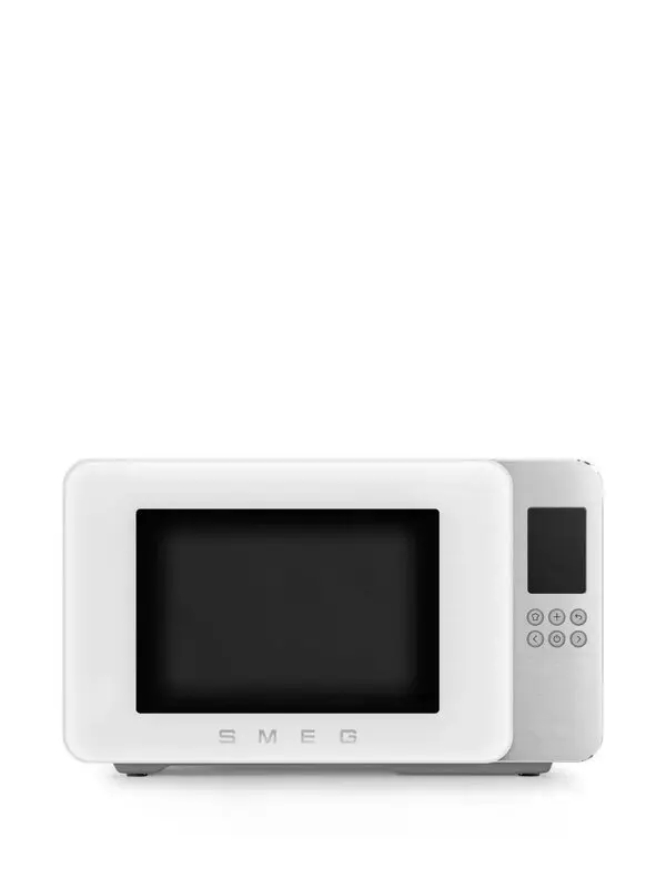 SMEG Logo-print Microwave - White