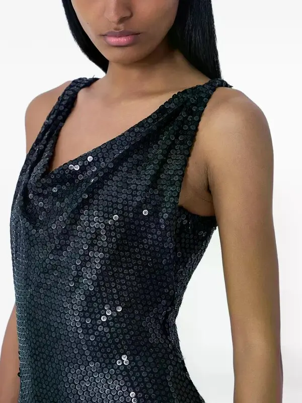 VIVIENNE WESTWOOD Sequined Cowl-neck Dress