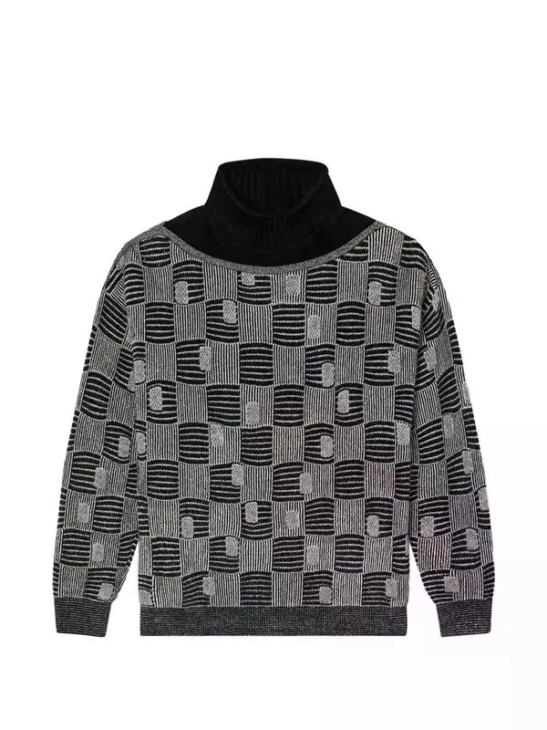 Giorgio Armani Patterned Turtleneck Sweater