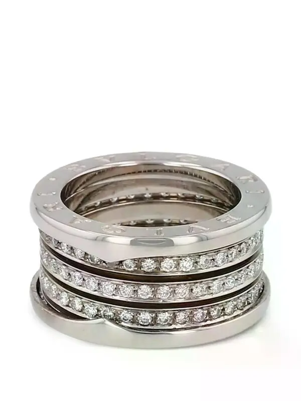 BVLGARI B.zero1 Diamond White Gold Ring - Silver