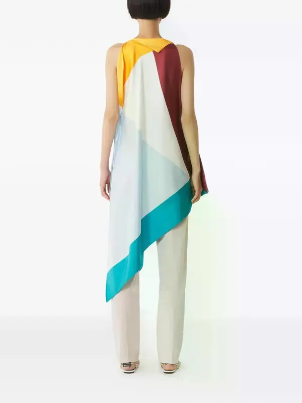 LANVIN Colourblock Sleeveless Top - White