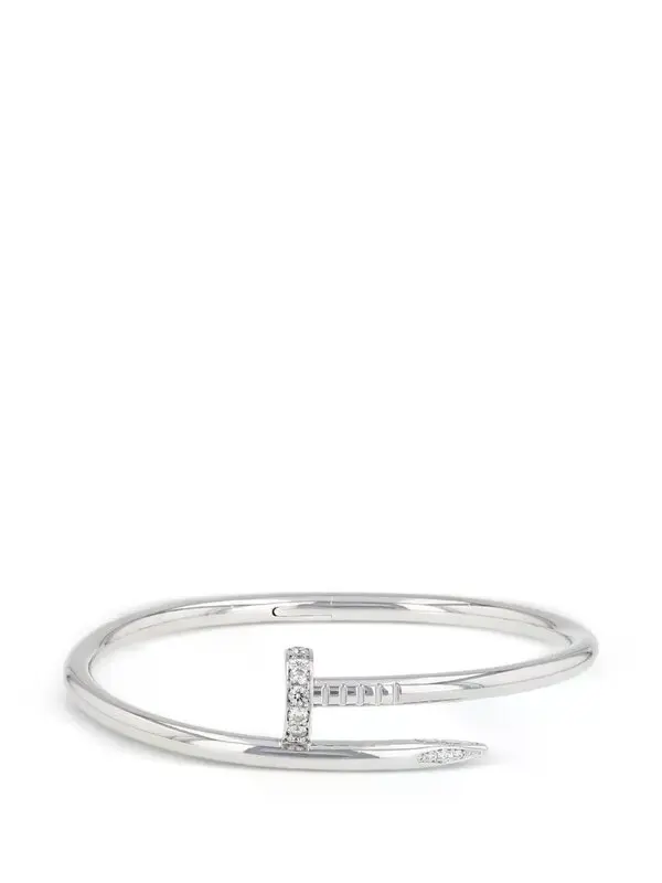 CARTIER 2010s Juste Un Clou Diamond Bracelet - Silver