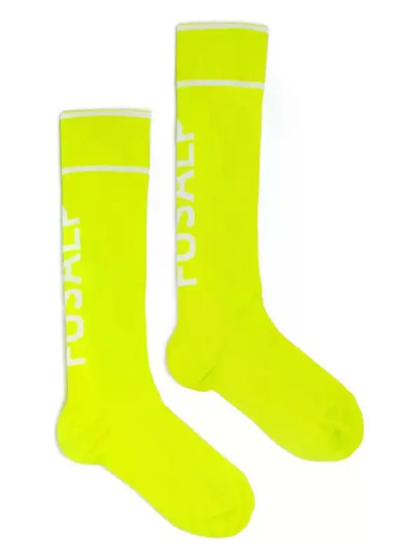 Fusalp Jacquard Knee High Socks - Yellow