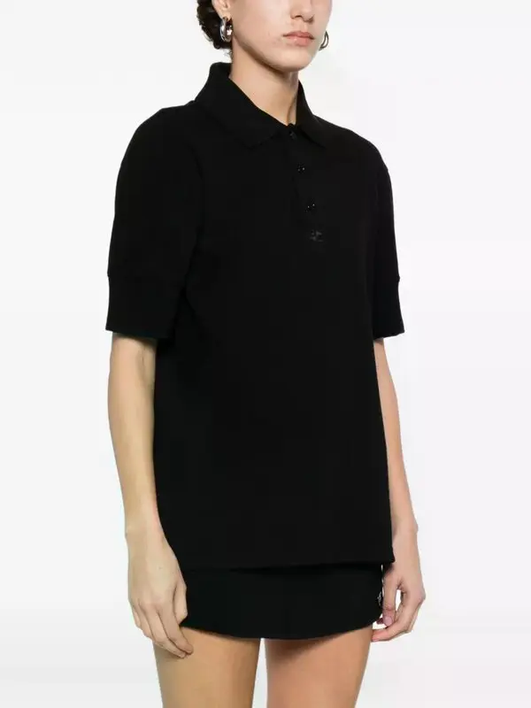 COURREGES Logo-patch Polo T-shirt