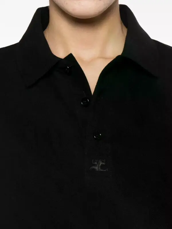 COURREGES Logo-patch Polo T-shirt