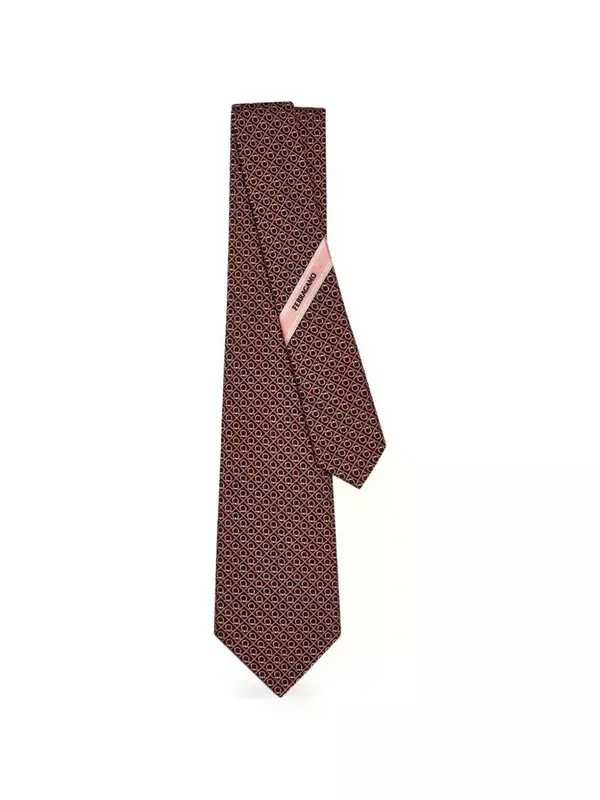 FERRAGAMO Patterned Neck Tie - Black