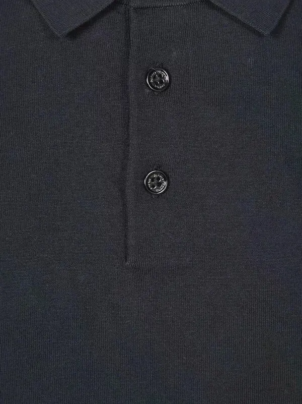 PAOLO PECORA Buttoned Polo Shirt - Black