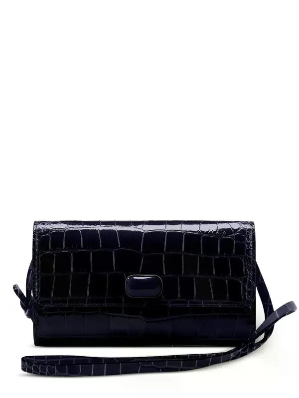 Jeffrey Levinson Cari Croc-embossed Shoulder Bag - Blue
