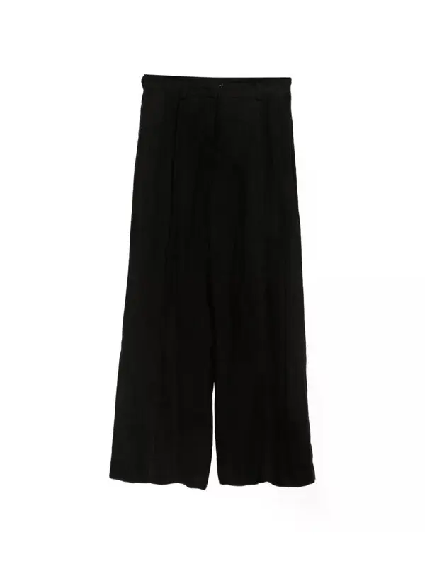 N°21 Pleated Wide-leg Trousers - Black