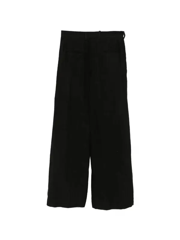 N°21 Pleated Wide-leg Trousers - Black