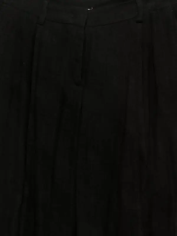 N°21 Pleated Wide-leg Trousers - Black