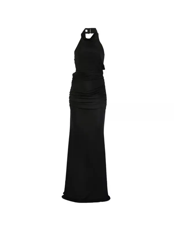 Andamane Stella Draped Maxi Dress - Black