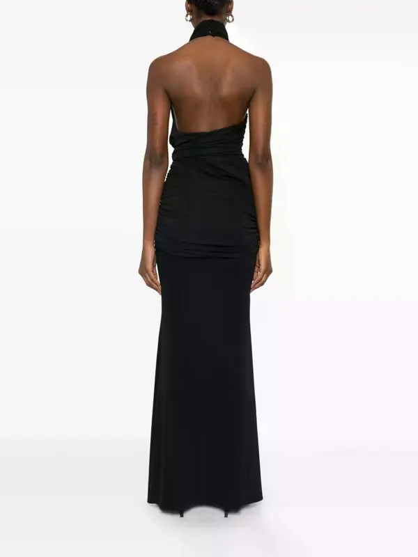 Andamane Stella Draped Maxi Dress - Black