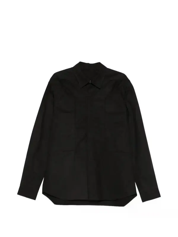 Rick Owens Long-sleeve Classic-collar Shirt - Black