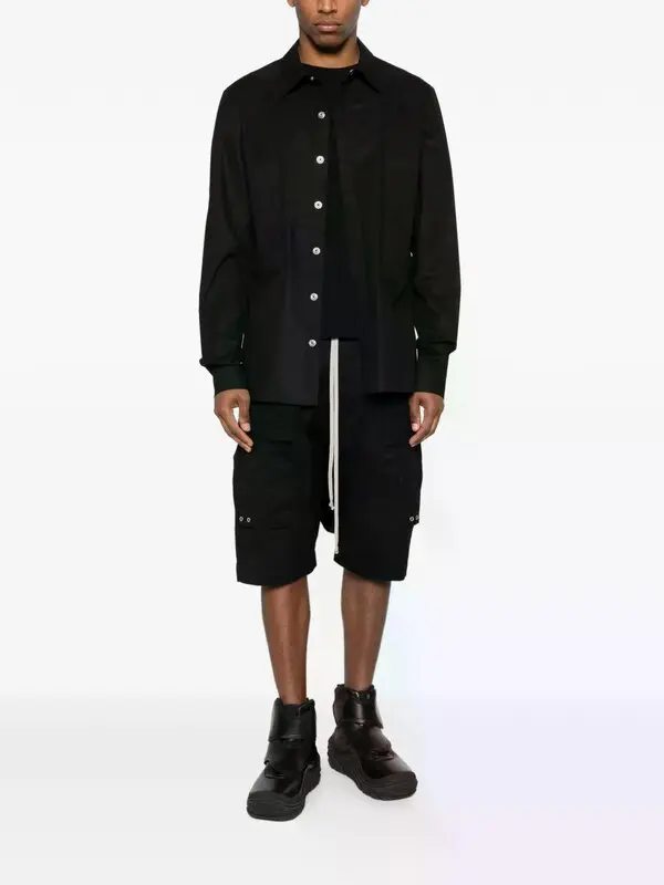 Rick Owens Long-sleeve Classic-collar Shirt - Black